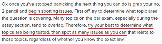 A More Reliable Issue Spotting Technique for Bar Exam Essays